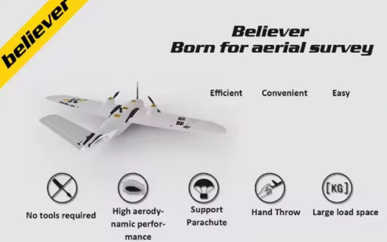 Fixed Wing Drone Surveying Twin Engine DIY Unmanned Aerial Vehicle Gyro ...